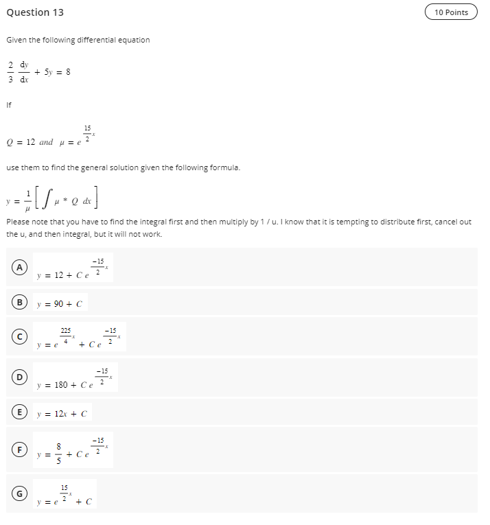Solved Step 4 Find The General Solution To The Differential