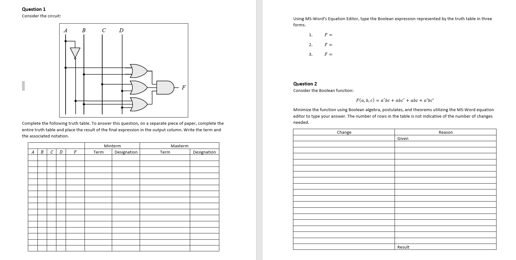 Solved Complete the following truth table. To answer this | Chegg.com