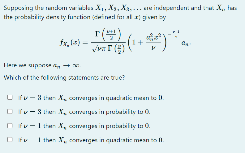 Solved Supposing the random variables X1, X2, X3, ... are | Chegg.com