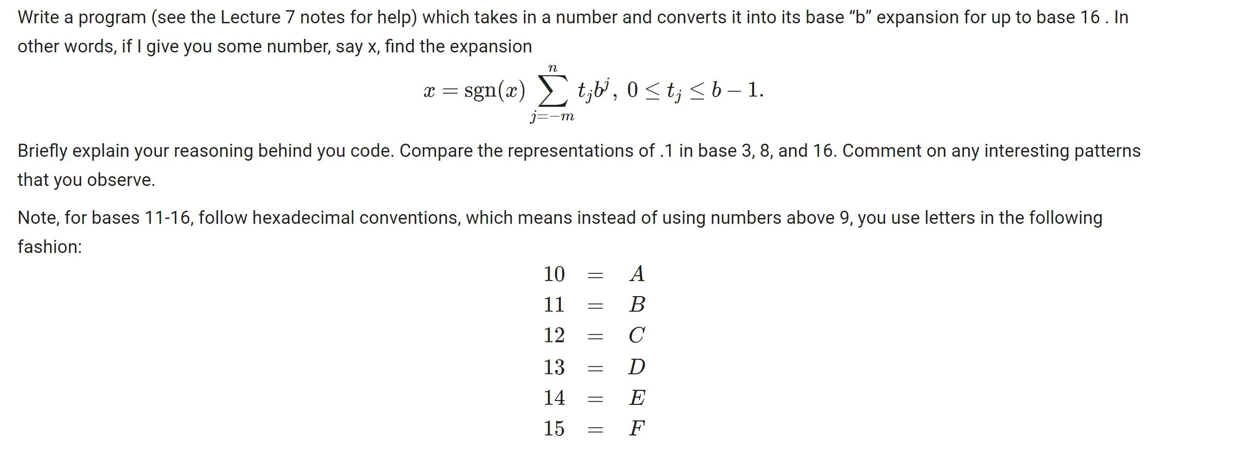 Solved Write a program (see the Lecture 7 notes for help) | Chegg.com