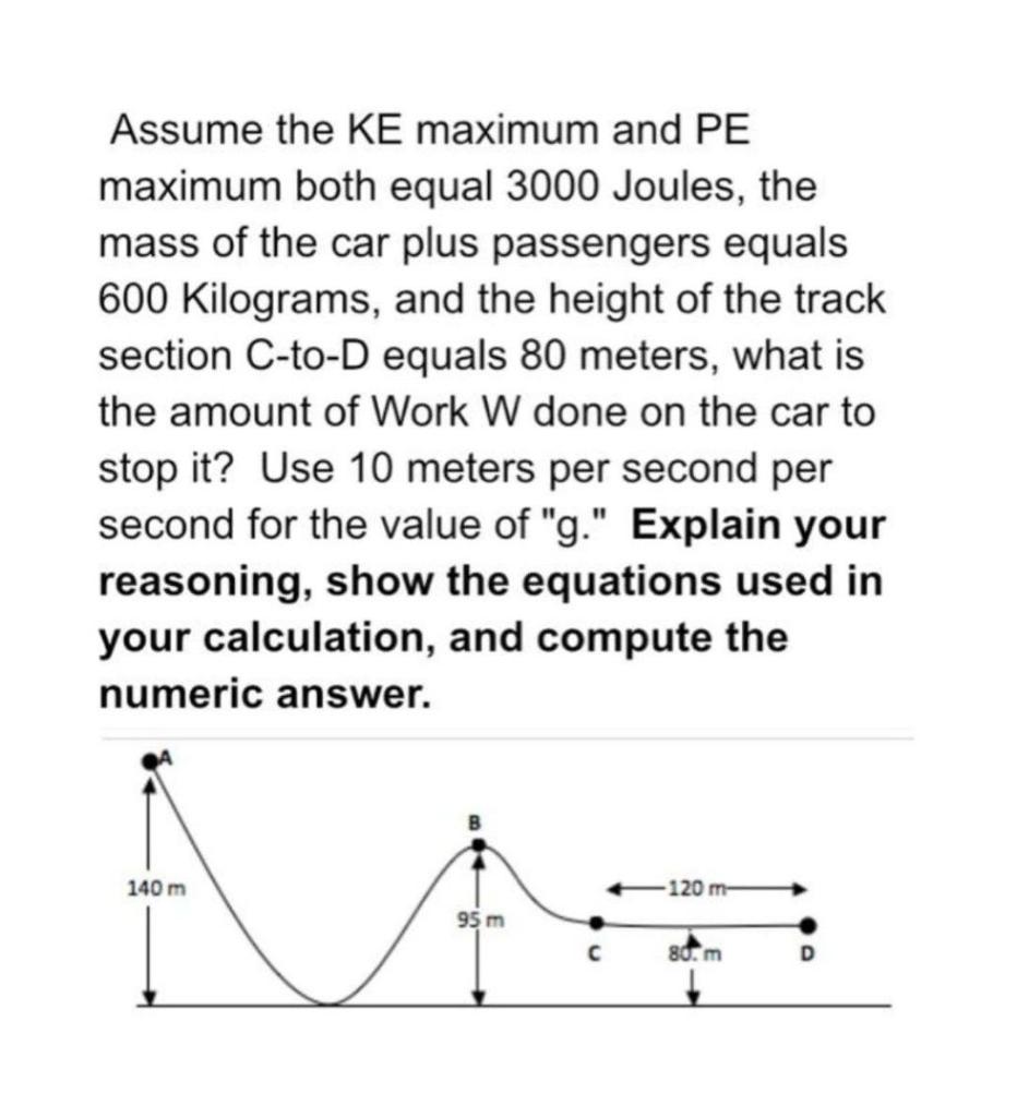 Solved Assume the KE maximum and PE maximum both equal 3000 | Chegg.com