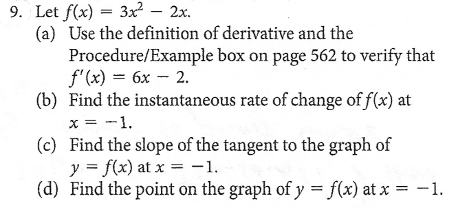 Solved 9. Let f(x) = 3x2 – 2x. (a) Use the definition of | Chegg.com