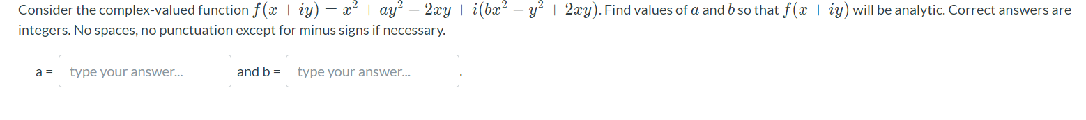 Solved Consider the complex-valued function f(x + iy) = x2 + | Chegg.com
