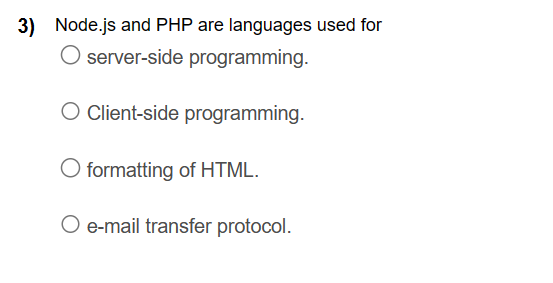 Solved A server-side program typically has information | Chegg.com