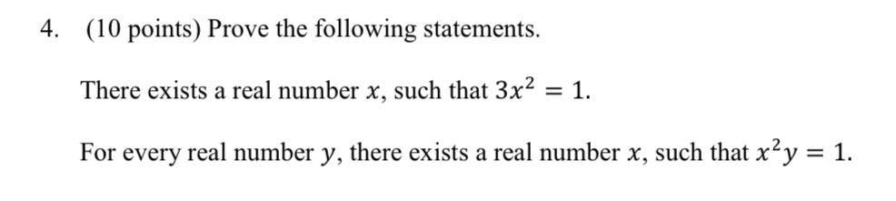 Solved (10 points) Prove the following statements. There | Chegg.com