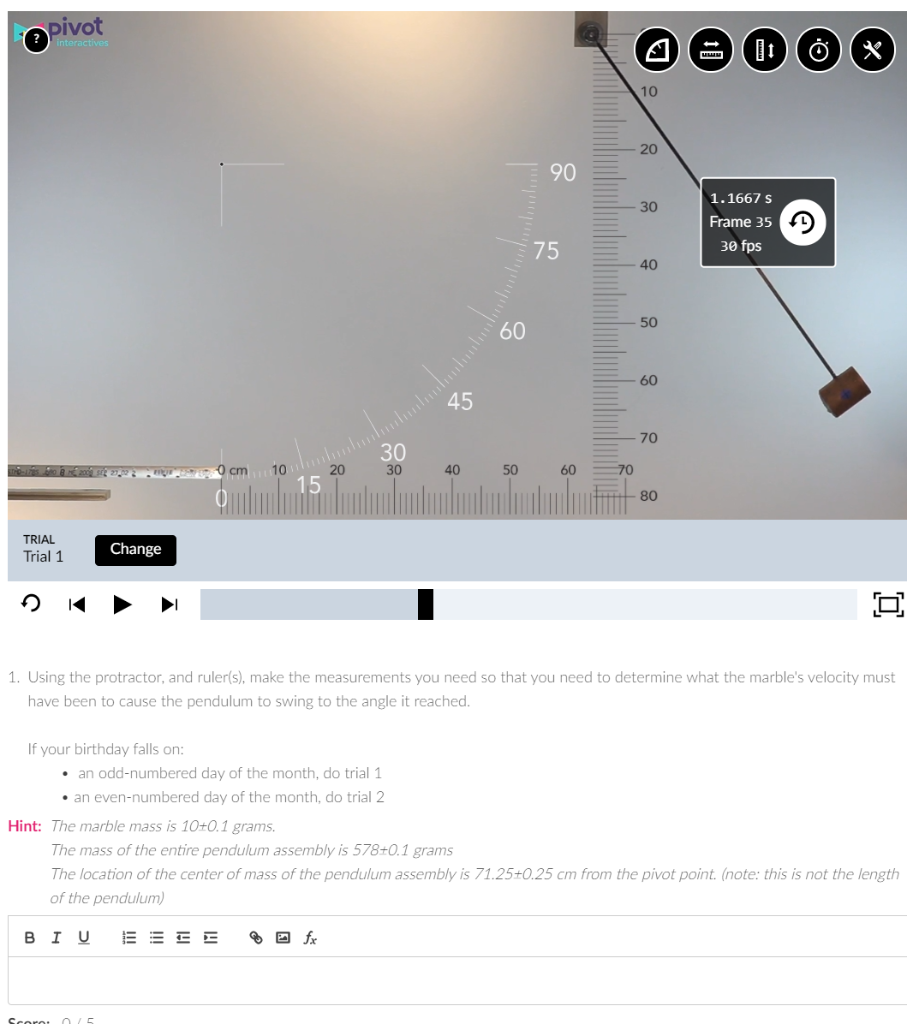 pivot interactive 10 20 90 30 1.1667 s Frame 35 30 | Chegg.com