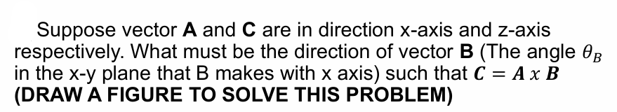Suppose vector A and C ﻿are in direction x-axis and | Chegg.com