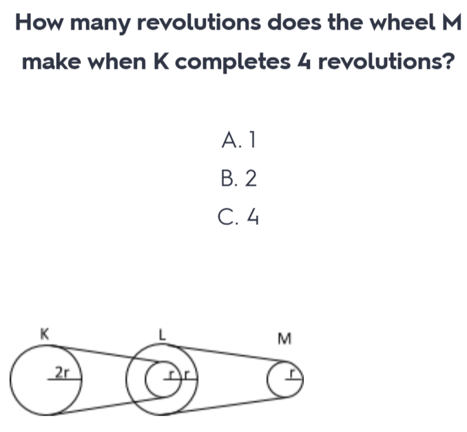 Solved How many revolutions does the wheel M make when K | Chegg.com