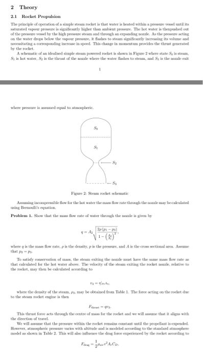 Solved 2 Theory 21 Rocket Propulsion The principle of | Chegg.com