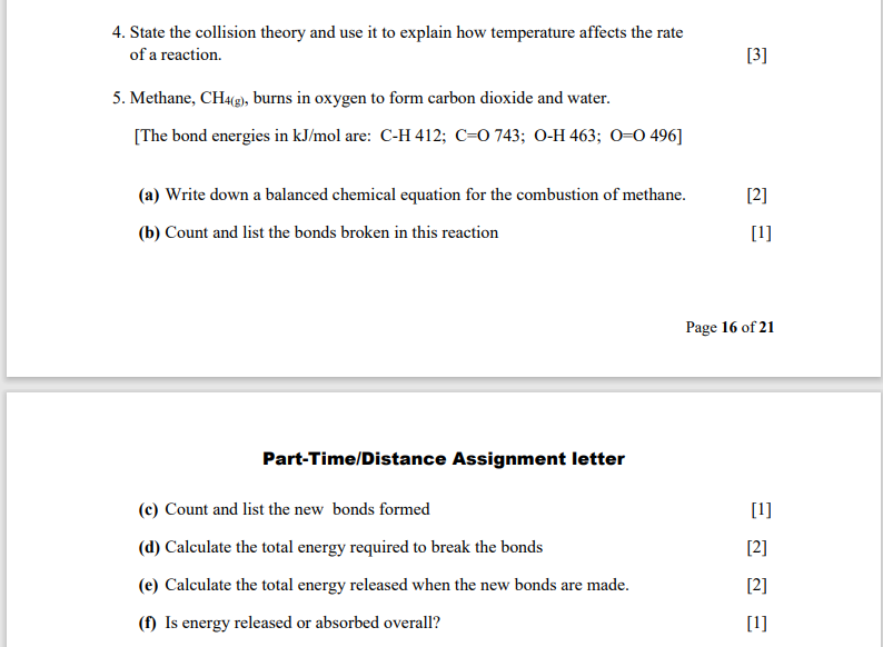 Solved 4. State the collision theory and use it to explain | Chegg.com