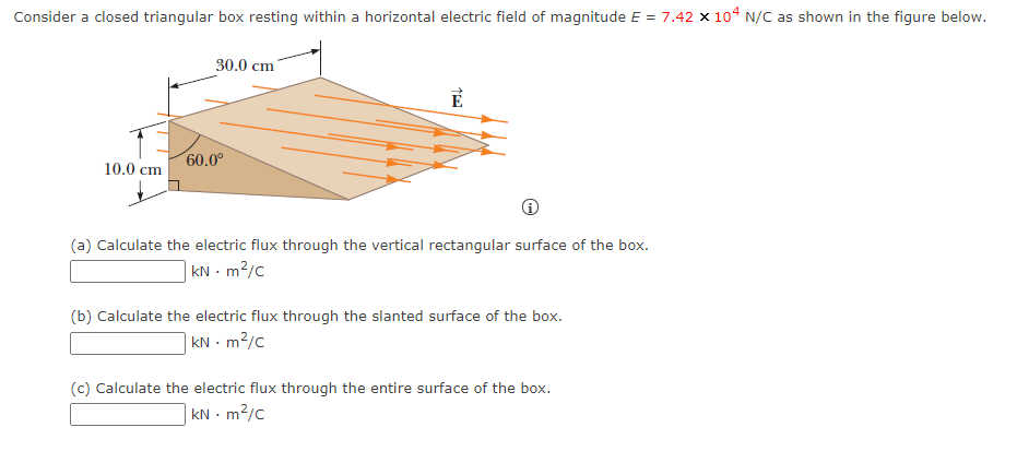 Solved Consider a closed triangular box resting within a | Chegg.com
