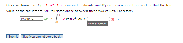 Solved Since we know that T4 = 10.749107 is an underestimate | Chegg.com