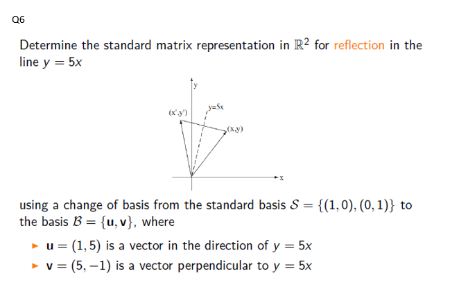 Solved Determine the standard matrix representation in IR2 | Chegg.com