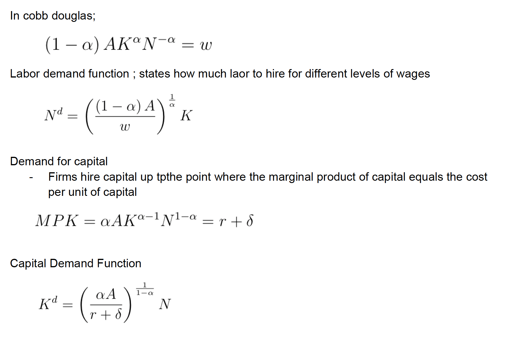 Solved I just want to know how to derive the labor demand | Chegg.com