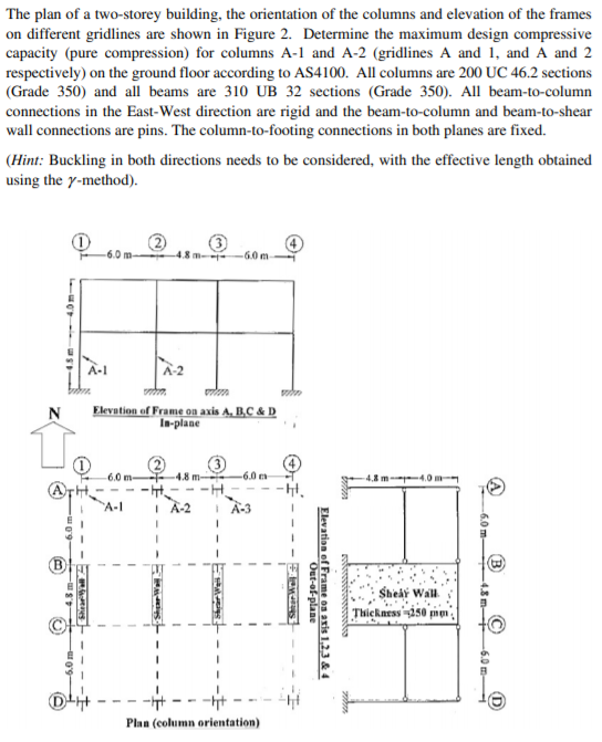 The plan of a two-storey building, the orientation of | Chegg.com