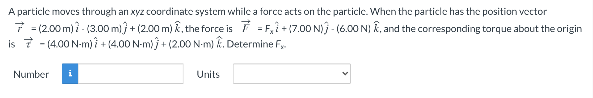 Solved A particle moves through an xyz coordinate system | Chegg.com