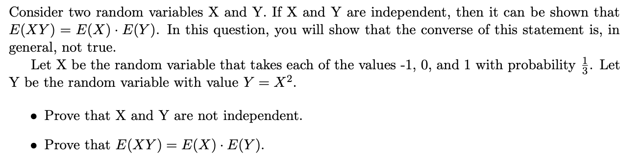 Solved Consider Two Random Variables X And Y If X And Y Are 8519