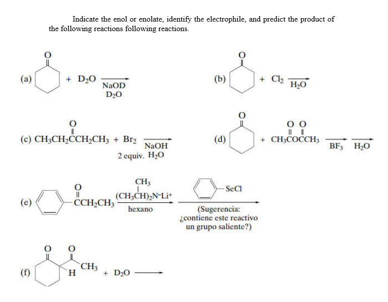 Solved Indicate the enol or enolate, identify the | Chegg.com