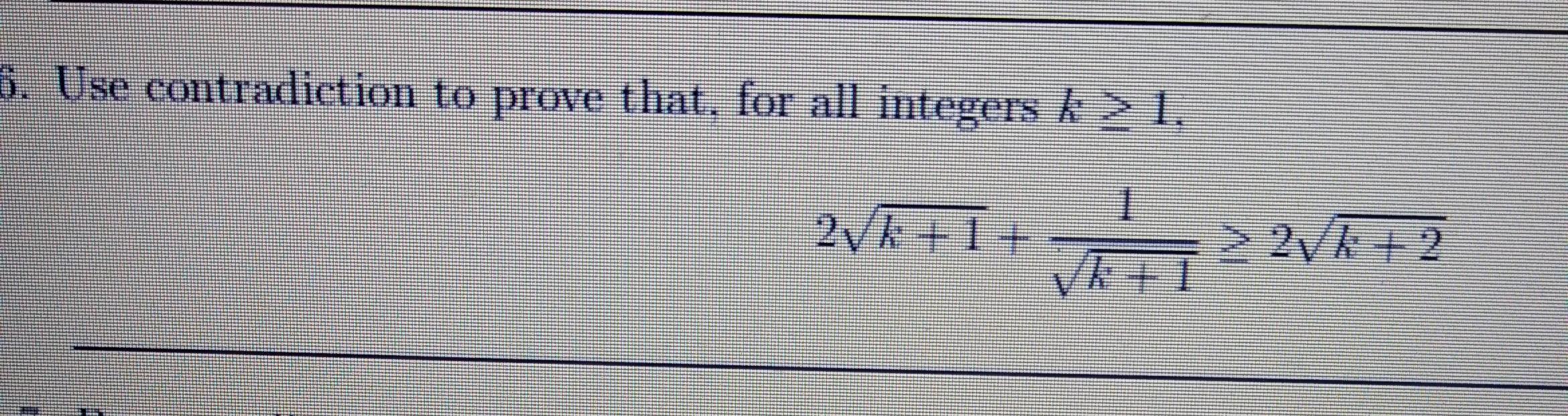Solved ö. Use contradiction to prove that, for all integers | Chegg.com