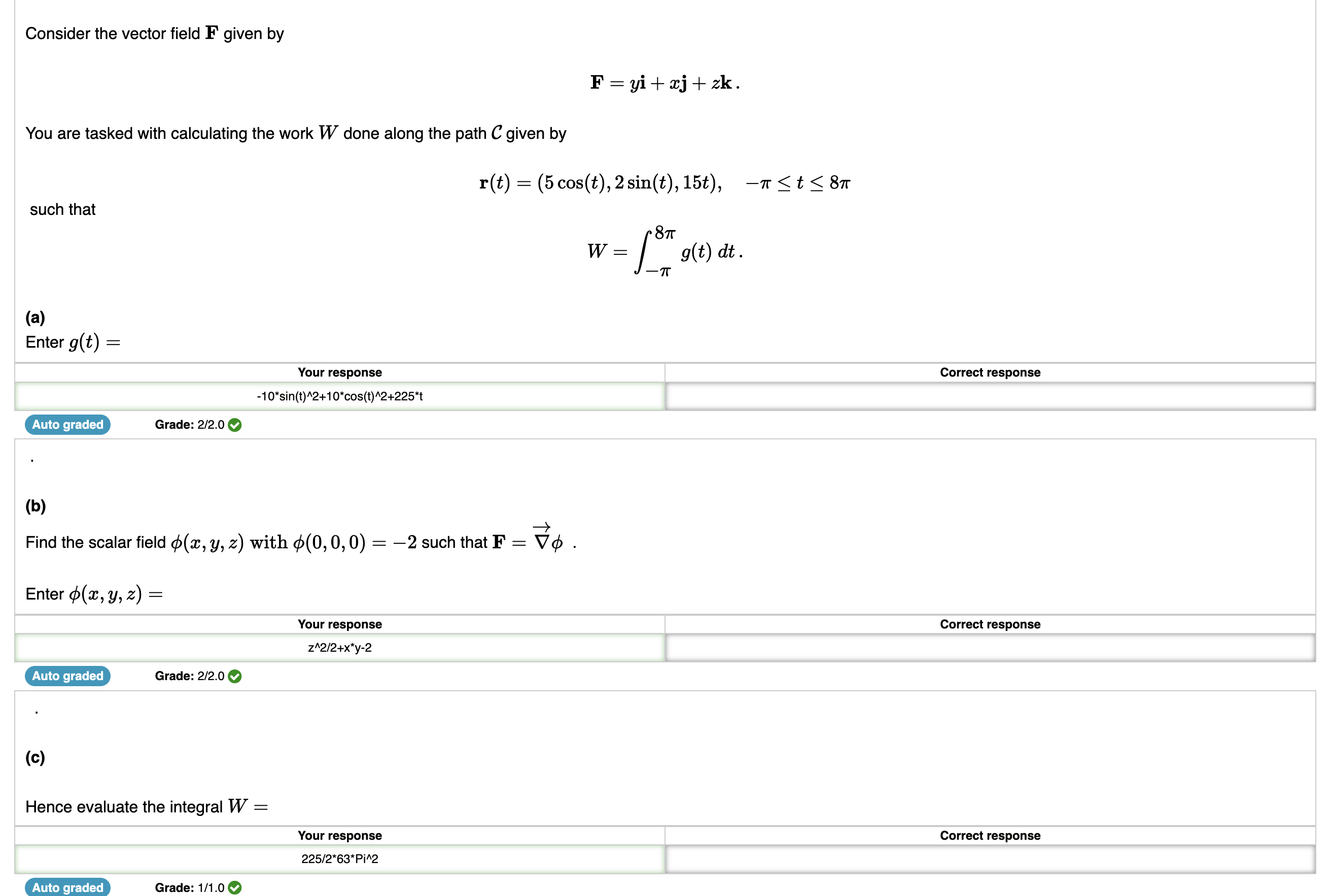 Consider the vector field F given by F=yi+xj+zk You | Chegg.com