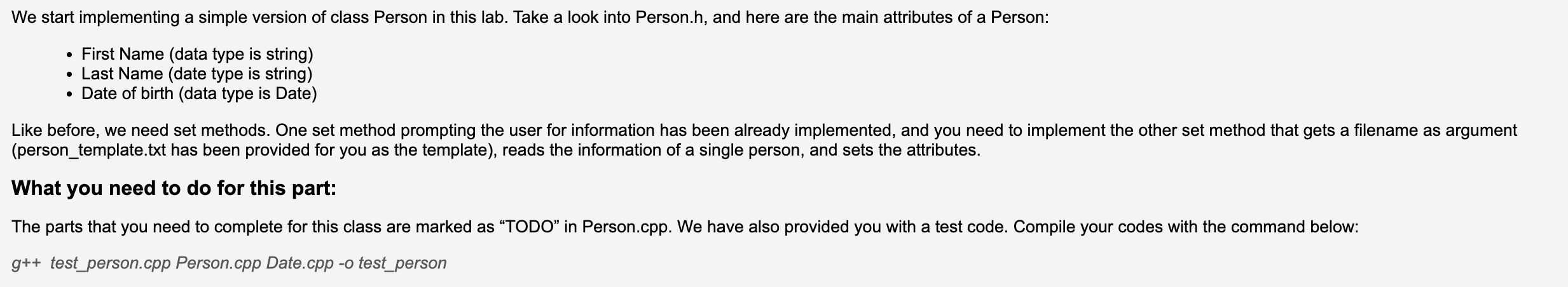 Solved test_person.cpp: #include #include | Chegg.com
