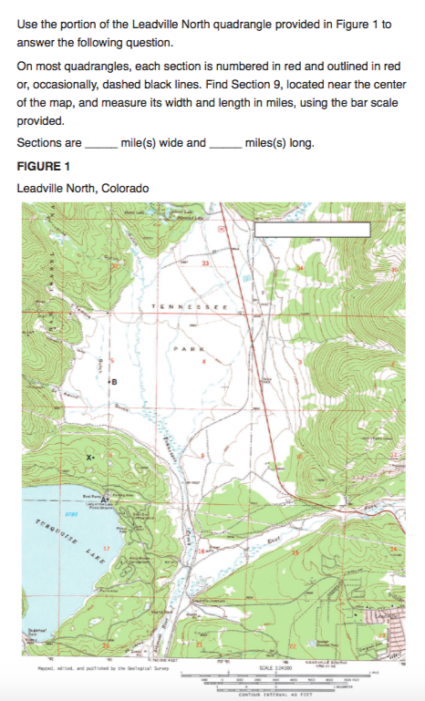 Solved On most quadrangles, each section is numbered in red | Chegg.com