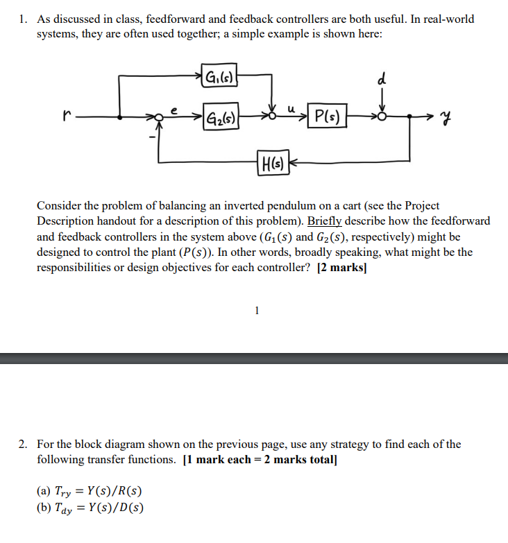 Solved As discussed in class, feedforward and feedback | Chegg.com