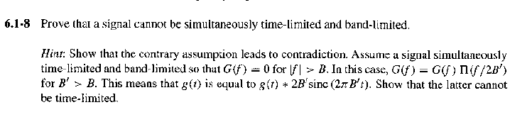 Solved 6.1-8 Prove that a signal cannot be simultaneously | Chegg.com