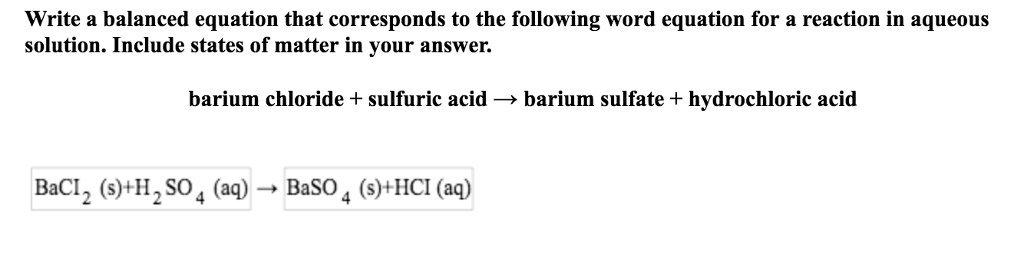 Solved Write a balanced equation that corresponds to the | Chegg.com