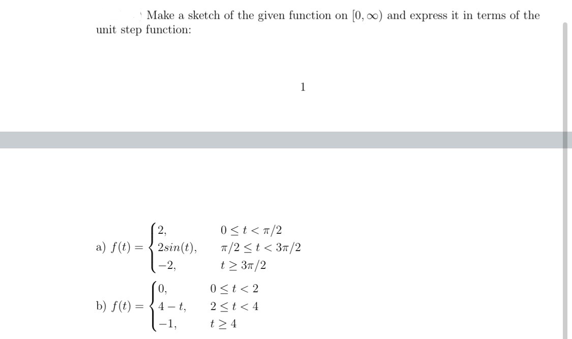 Solved Make a sketch of the given function on [0,∞) ﻿and | Chegg.com