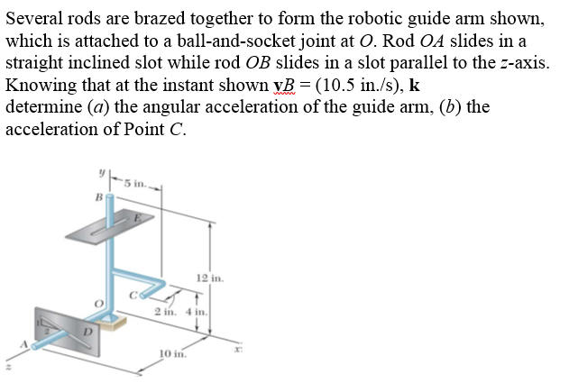 Solved Several rods are brazed together to form the robotic | Chegg.com