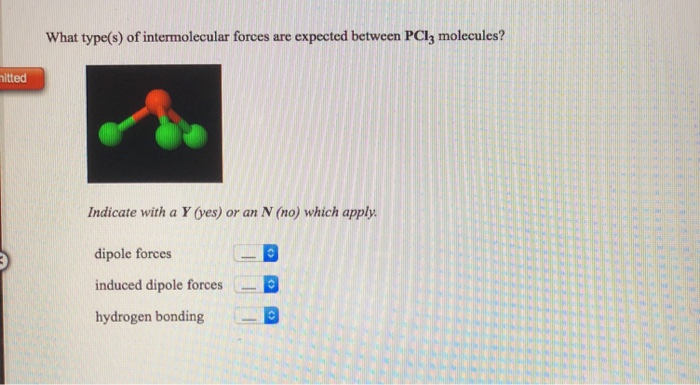 Solved What Type S Of Intermolecular Forces Are Expected