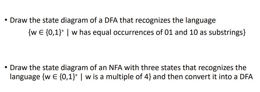 Solved - Draw the state diagram of a DFA that recognizes the | Chegg.com