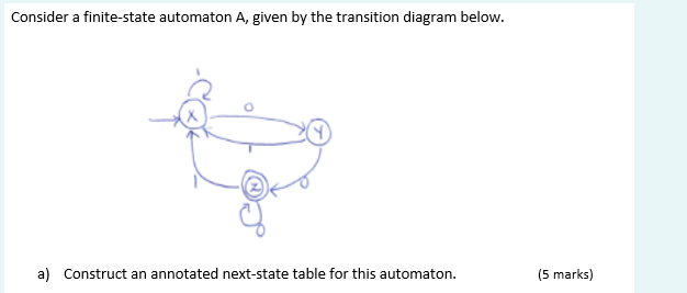Solved Consider a finite-state automaton A, given by the | Chegg.com