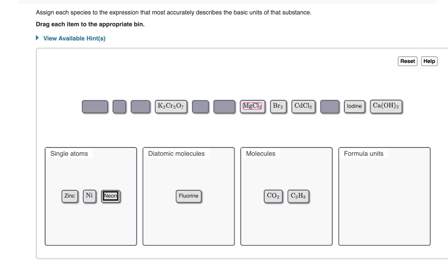 Solved Assign each species to the expression that most | Chegg.com