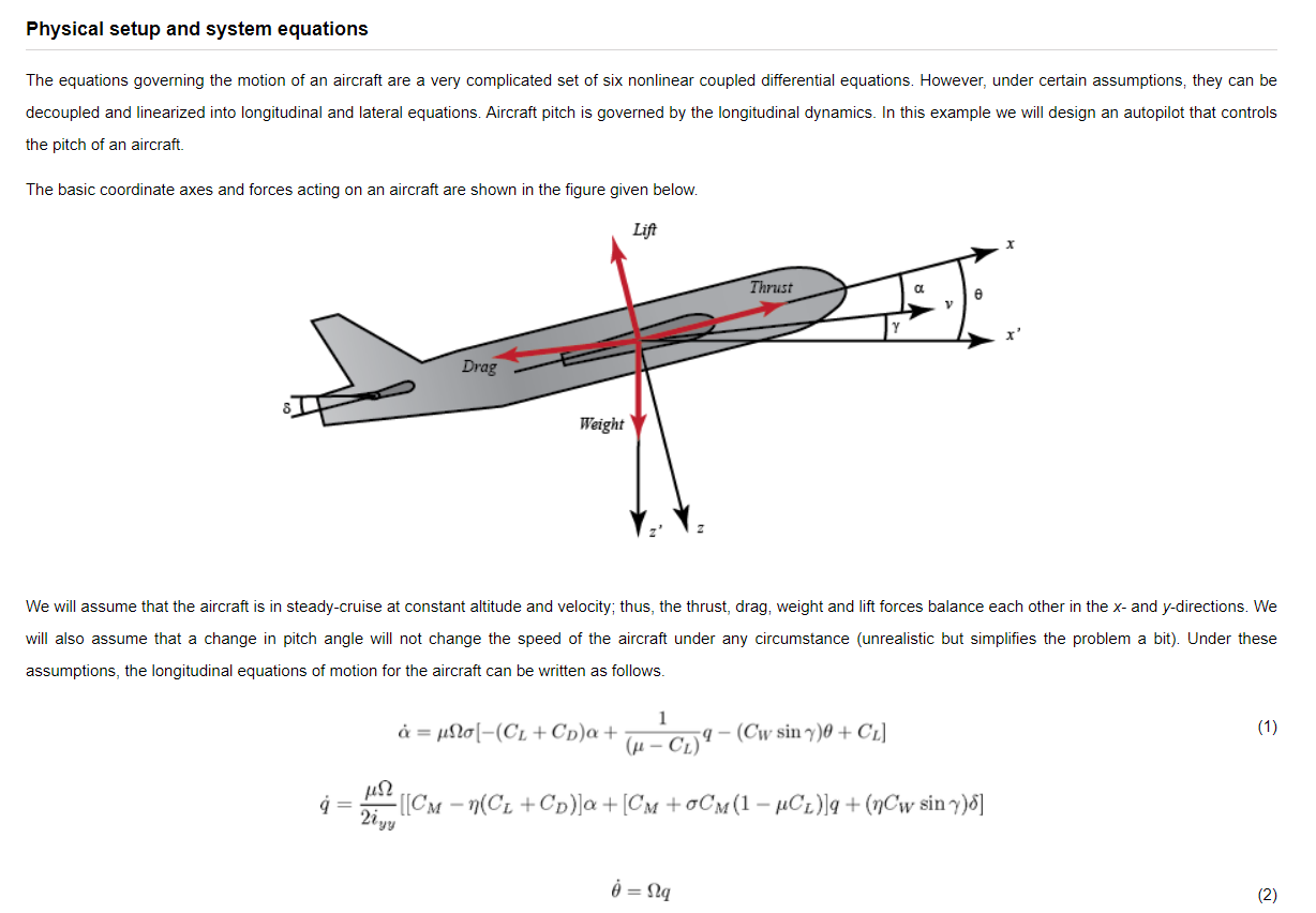 Solved Physical setup and system equations The equations | Chegg.com
