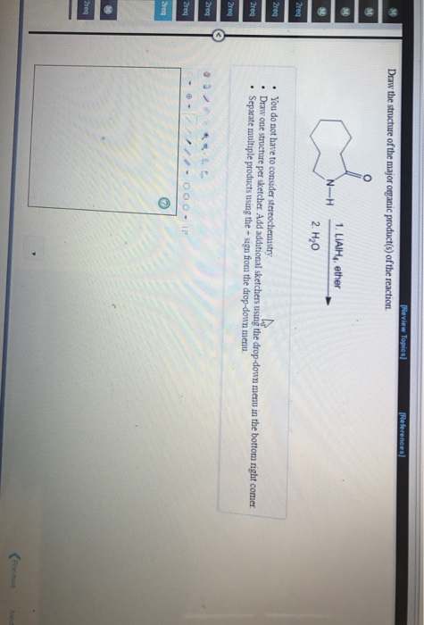Solved Review Topics] Draw the structure ofthe major organic | Chegg.com