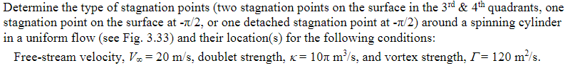 Determine the type of stagnation points (two | Chegg.com
