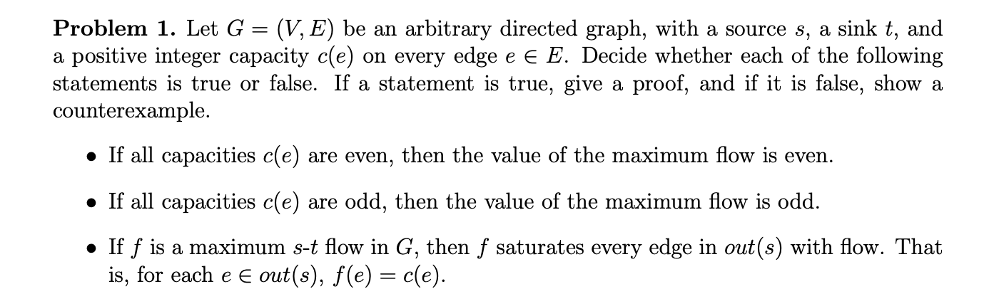 Solved Problem 1. Let G = (V, E) be an arbitrary directed | Chegg.com