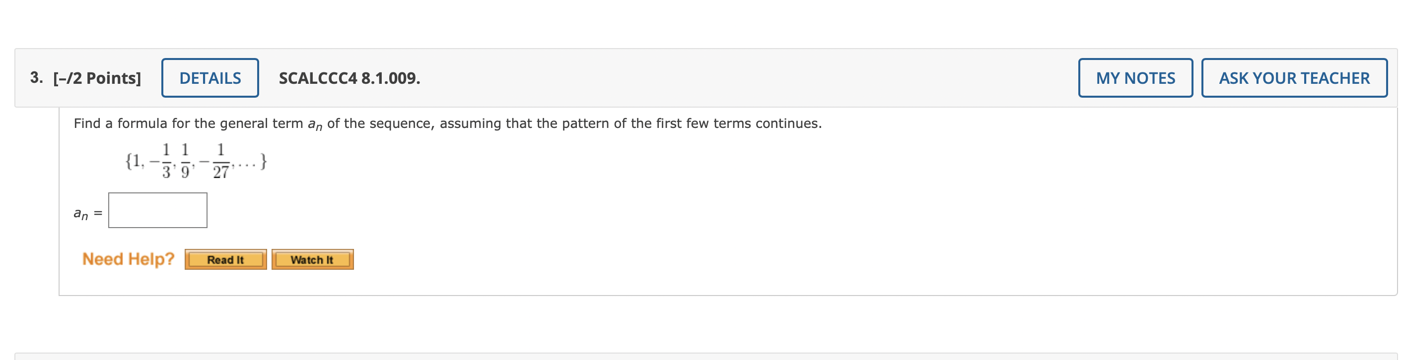 Solved {1,−31,91,−271,…} | Chegg.com