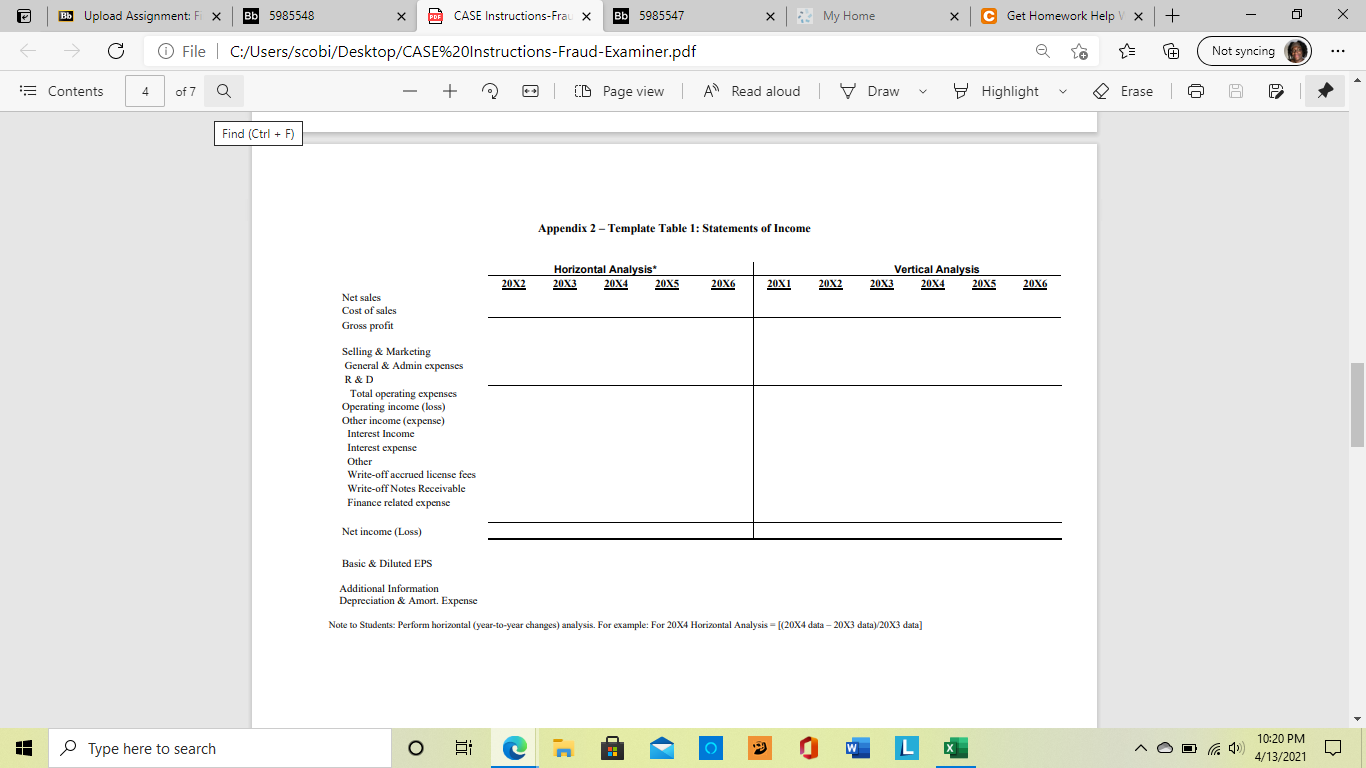Perform Beneish M-Score ratios (See Appendix 2, Table | Chegg.com