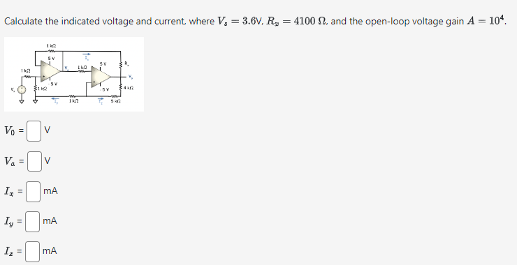 Solved Calculate the indicated voltage and current, where | Chegg.com