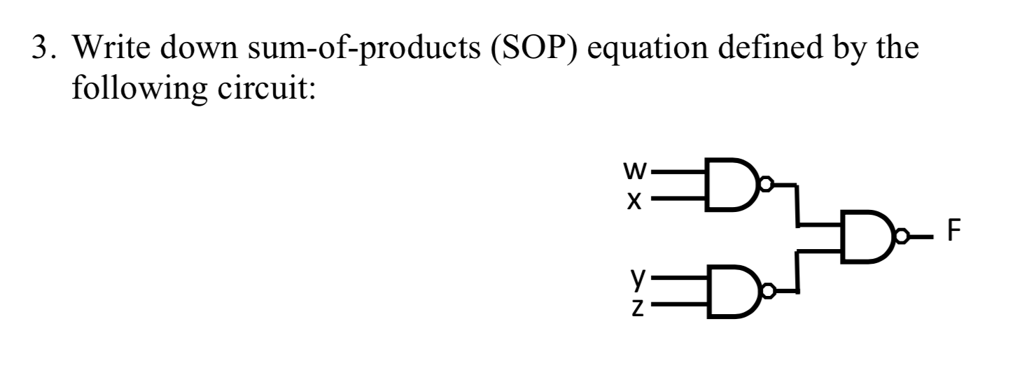 Solved 3. Write down sum-of-products (SOP) equation defined | Chegg.com