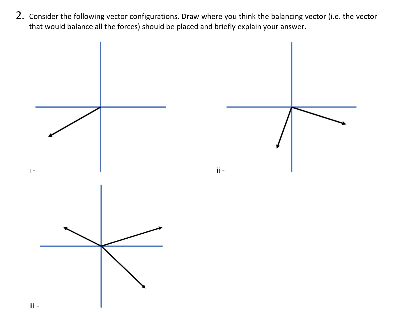 Solved Consider the following vector configurations. Draw | Chegg.com