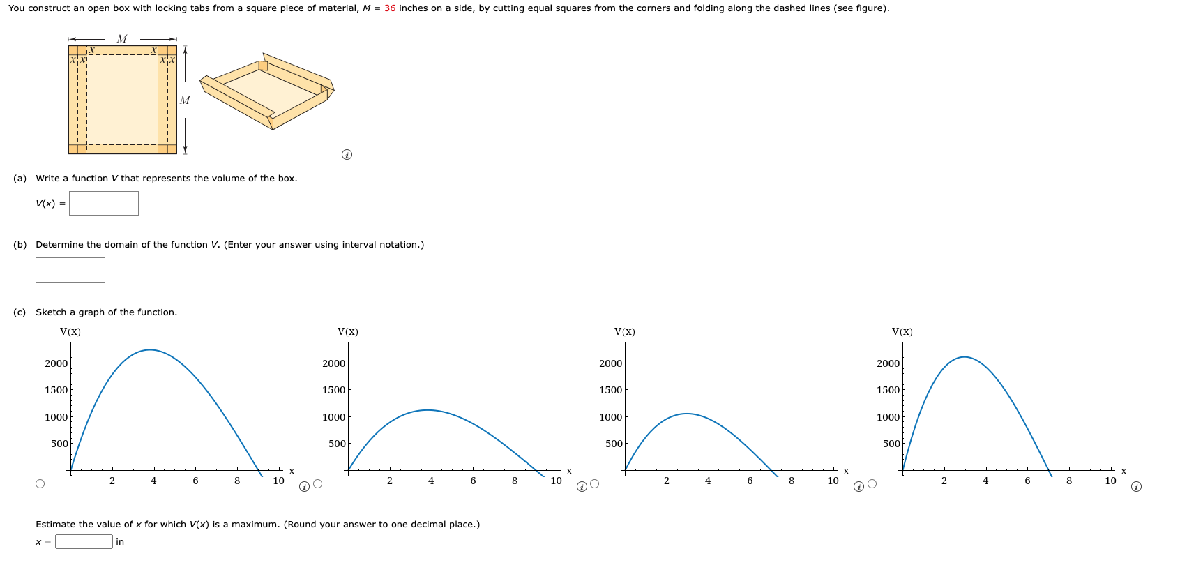 Solved You construct an open box with locking tabs from a | Chegg.com