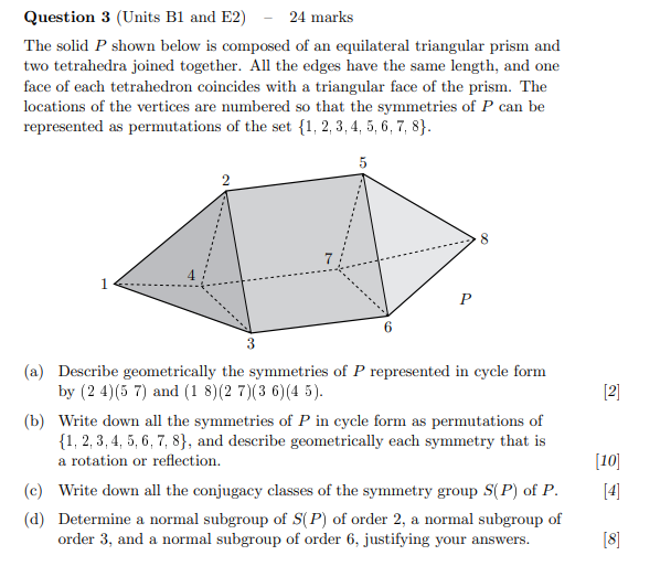 Solved The Solid P Shown Below Is Composed Of An Equilateral 3077