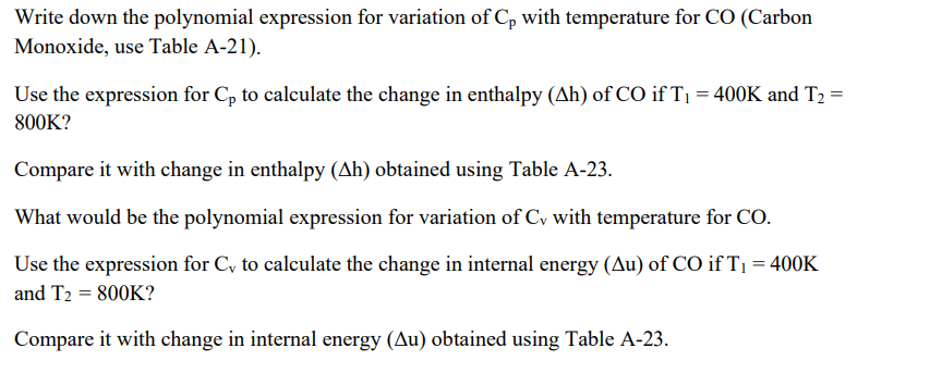 Solved Write down the polynomial expression for variation of | Chegg.com