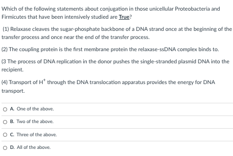Solved Which of the following statements about conjugation | Chegg.com