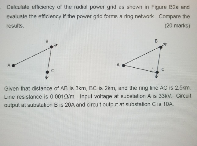 Solved Calculate efficiency of the radial power grid as | Chegg.com