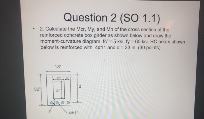 Solved Question 2 (SO 1.1) 2. Calculate the Mcr, My, and Mn | Chegg.com